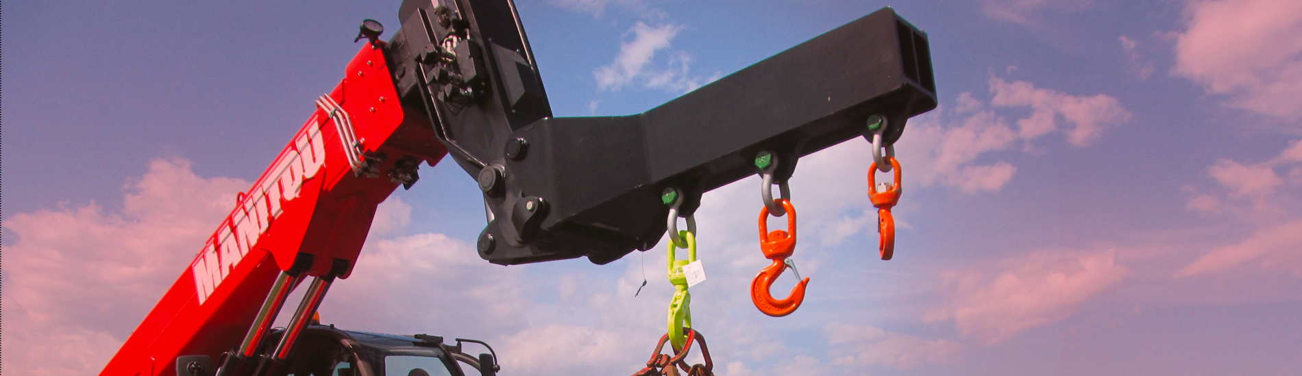 3-hook jib crane, extreme suspended loads - Manitou