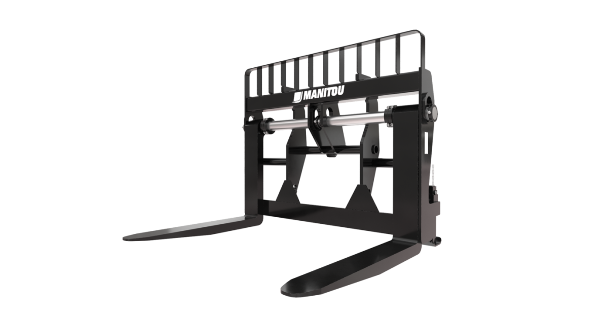 Manitou Carriage Floating Load Backrest And Forks (MHT), on fork ...